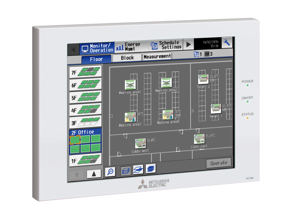AE-200E Centralised Air Con Controller | Mitsubishi Electric