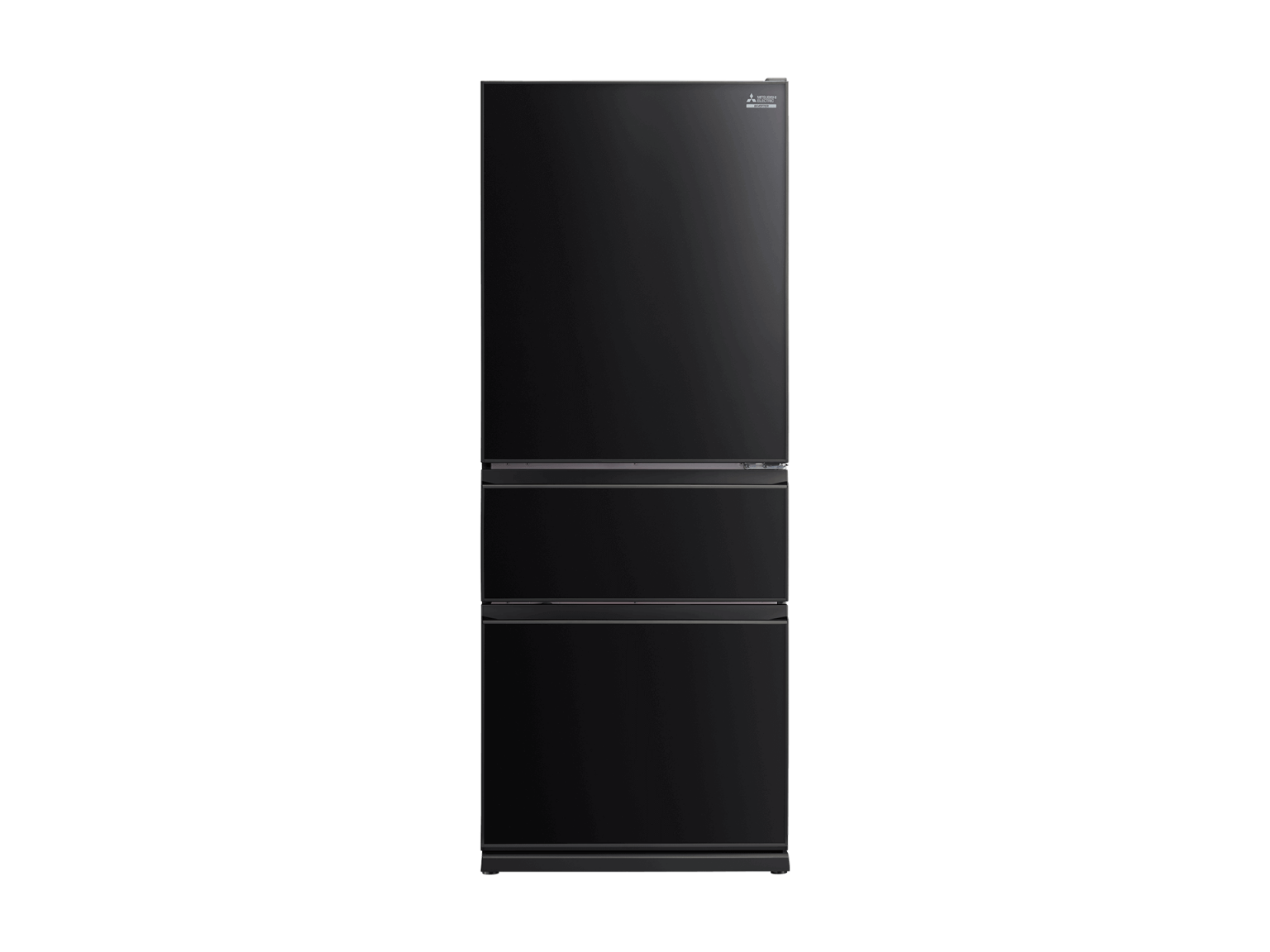 450L 3 Door Bottom Mount Fridge – Brilliant Black
