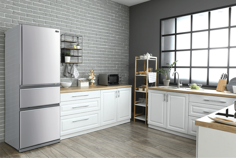450L 3 Door Bottom Mount Fridge – Stainless Steel | Mitsubishi Electric